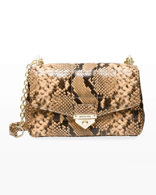MICHAEL Michael Kors Soho Snake-Print Large Shoulder Bag | Neiman Marcus
