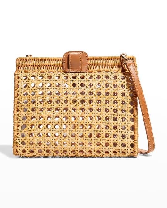 Serpui Juliana Wicker Shoulder Tote Bag | Neiman Marcus