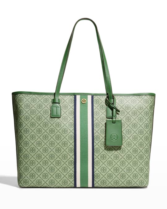 Tory Burch T Monogram Web Strap Coated Canvas Tote Bag | Neiman Marcus