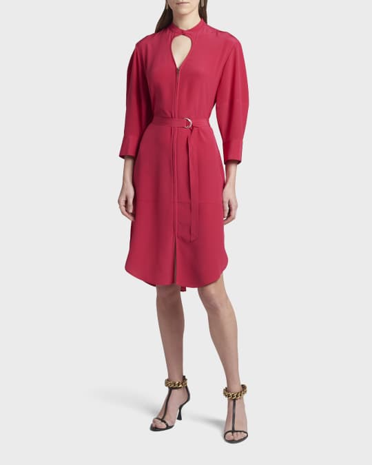 Stella McCartney Marissa Belted Keyhole Dress | Neiman Marcus