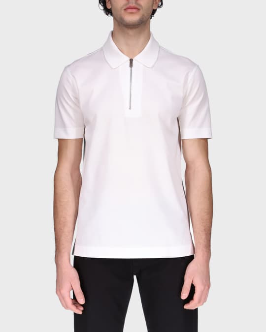 Givenchy Short-Sleeve Zip-Front Jersey Polo | Neiman Marcus