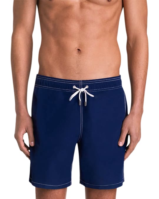 Bugatchi Men's Solid Designer Swim Trunks | Neiman Marcus