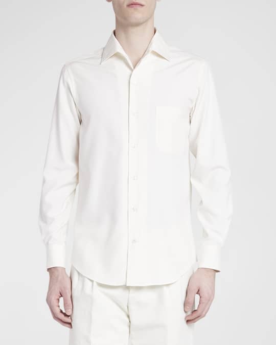 Loro Piana Men's Andre Silk Sport Shirt | Neiman Marcus