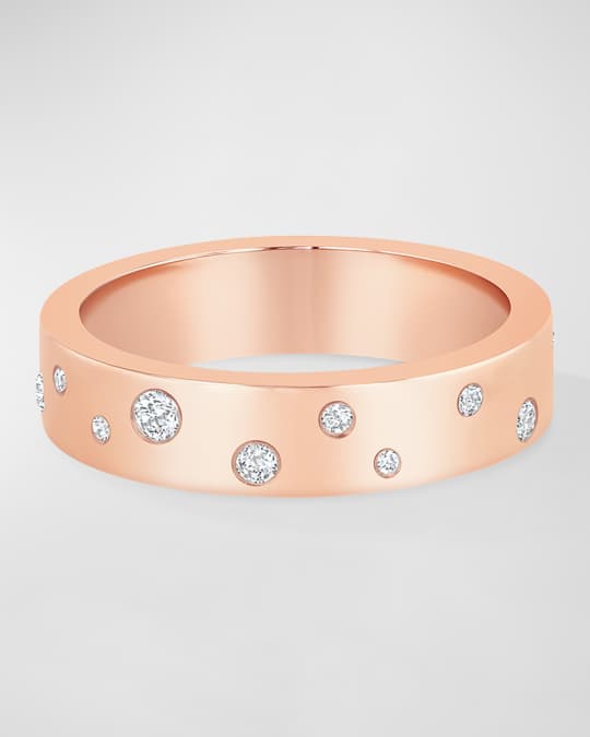 64 Facets Stardust 18K Rose Gold Diamond Constellation Ring, Size 6 ...