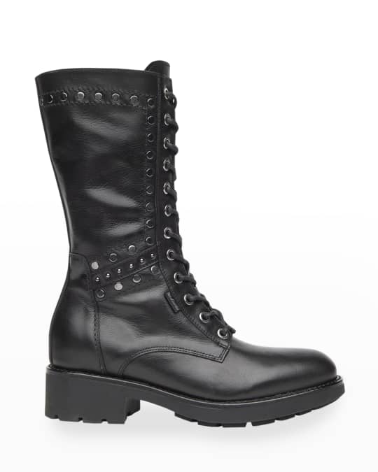 studded combat boots