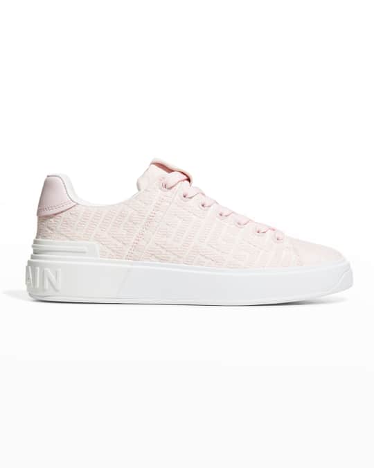 Balmain B Court Monogram Jacquard Sneakers | Neiman Marcus