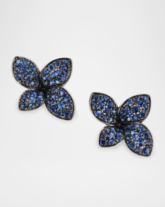 Pasquale Bruni Giardini Segreti 18K White Gold Sapphire Flower Earrings ...