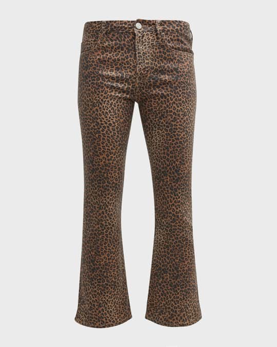 FRAME Le Crop Mini Boot Coated Jeans | Neiman Marcus