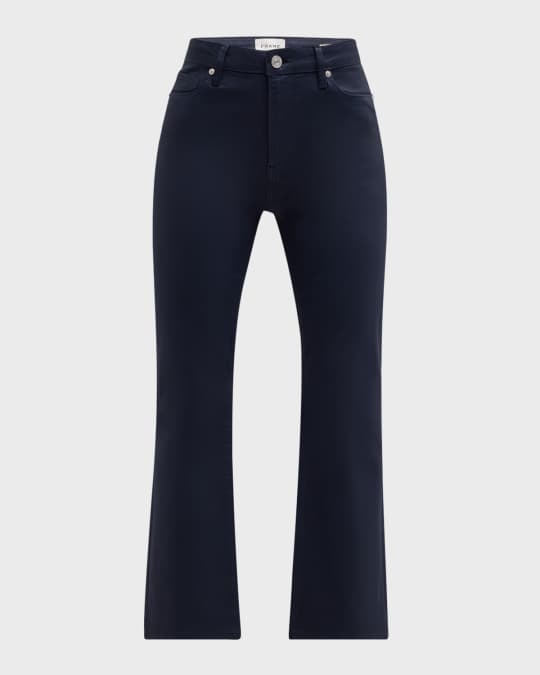 FRAME Le Crop Mini Boot Coated Jeans | Neiman Marcus