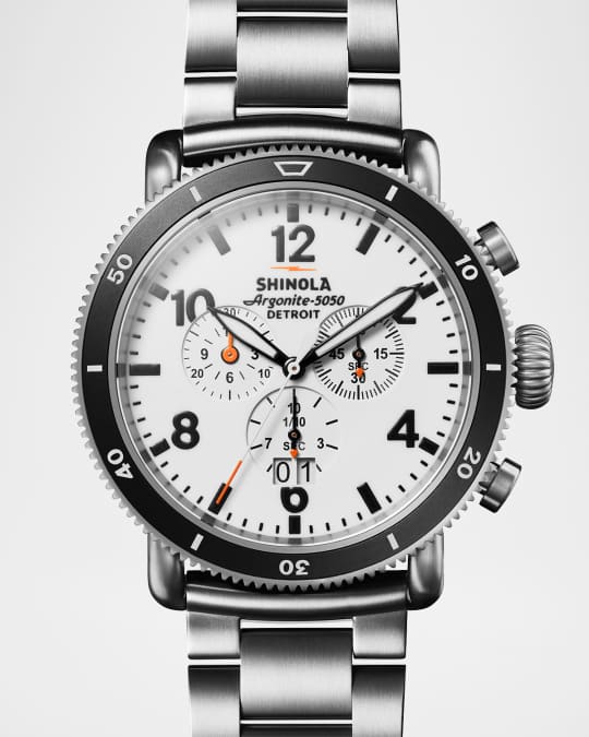 Shinola White Hurricane Chrono 2-Strap Gift Set | Neiman Marcus