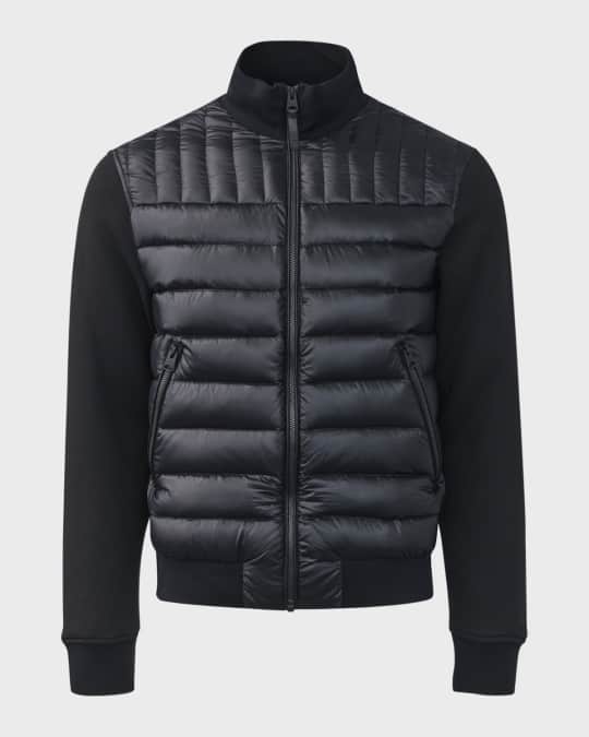Mackage Men's Collin Knit/Quilted Down Combo Jacket | Neiman Marcus Mackage Men's Collin Knit/Quilted Down Combo Jacket | Neiman Marcus
