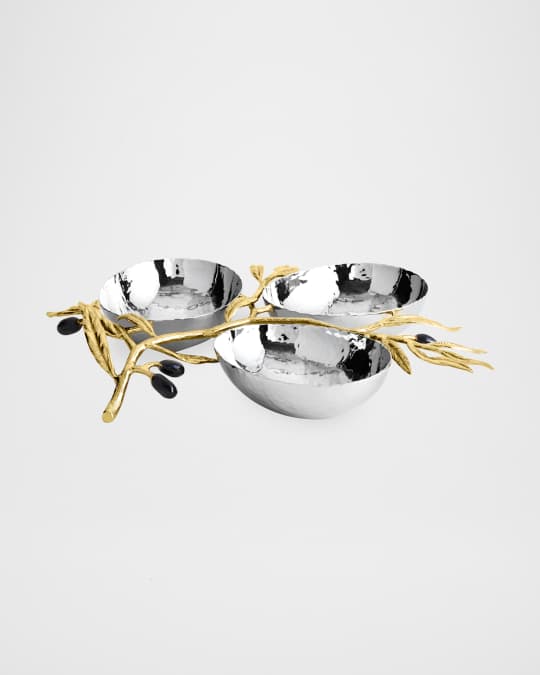 Michael Aram Olive Branch Triple Dish | Neiman Marcus