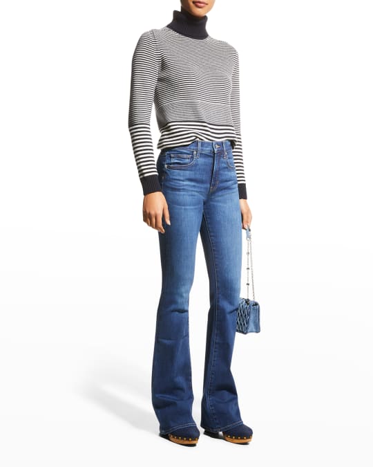 Veronica Beard Beverly High-Rise Skinny Flare Jeans | Neiman Marcus