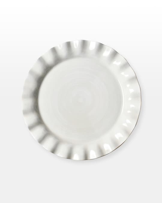 Coton Colors Signature White Ruffle Round Platter | Neiman Marcus