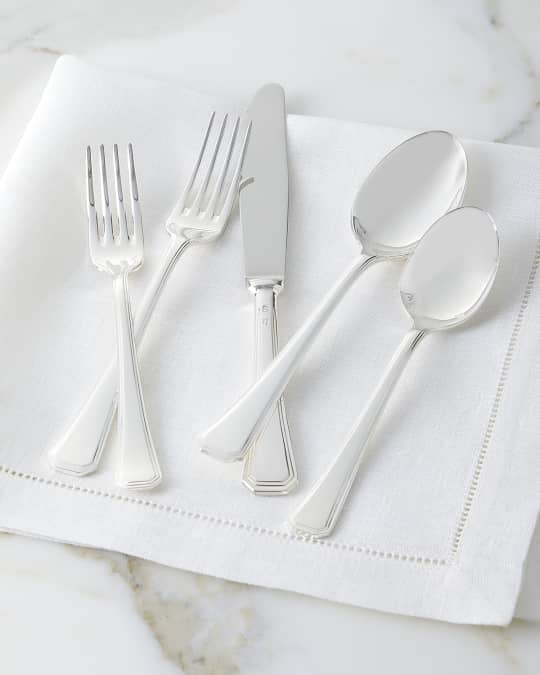 Neiman Marcus Savoya Silver Plated Stainless Steel 20-Piece Flatware ...