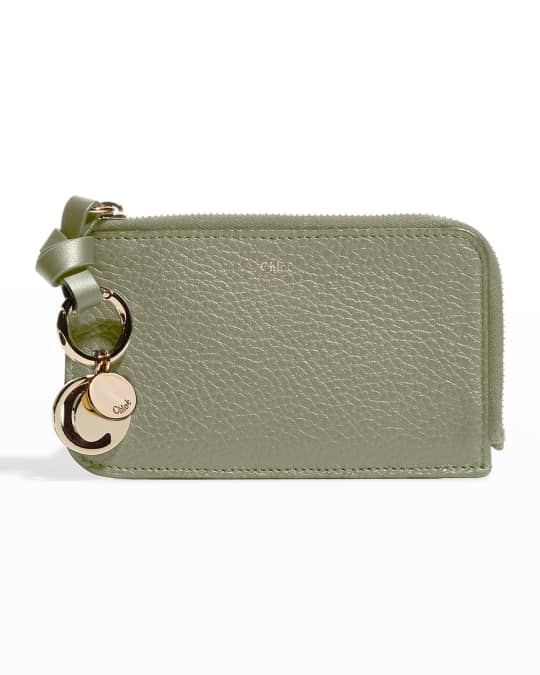 Chloe Alphabet Zip Leather Card Case | Neiman Marcus