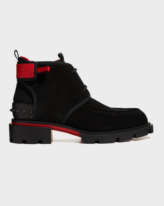 Christian Louboutin Men's Our Georges II Leather Ankle Boots | Neiman ...