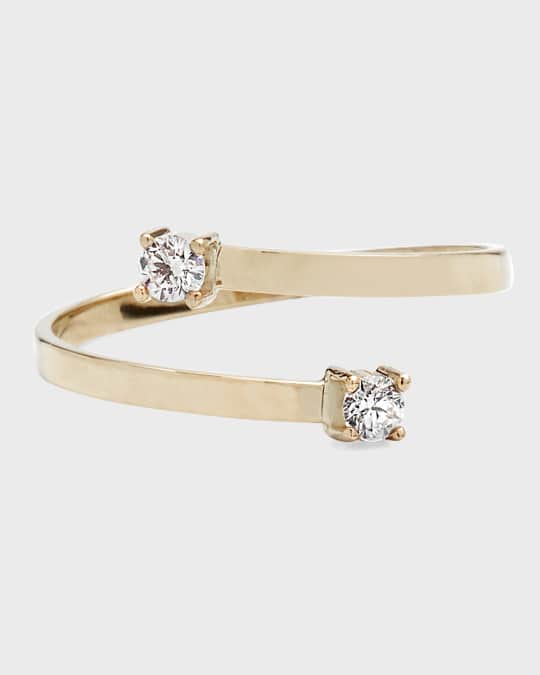 LANA 14K Gold Solo Double Diamond Ring | Neiman Marcus