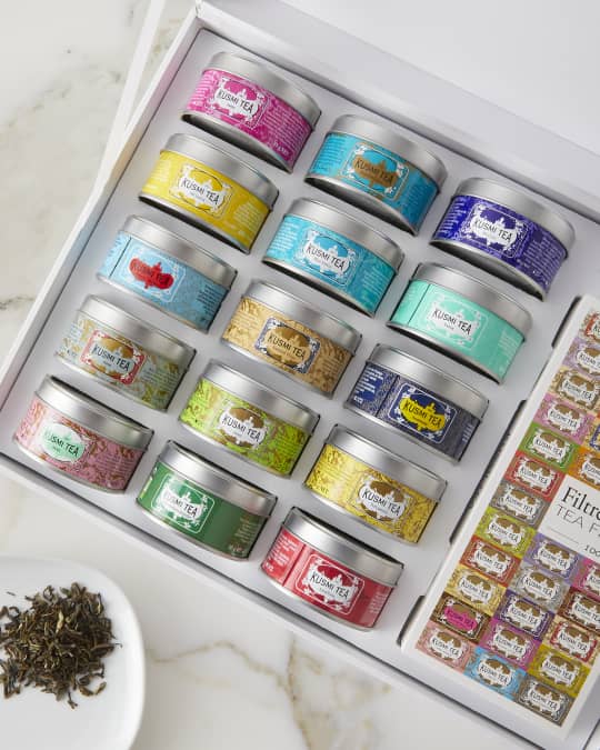 Kusmi Tea The Collection Gift Box - 15 Loose Teas, 100 Paper Filters ...