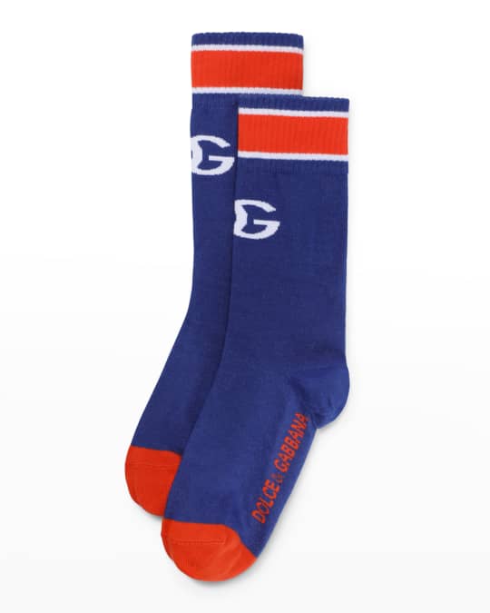 Dolce&Gabbana DG Logo Athletic Team High Socks | Neiman Marcus