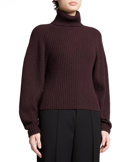 Vince Chunky Open Back Turtleneck | Neiman Marcus