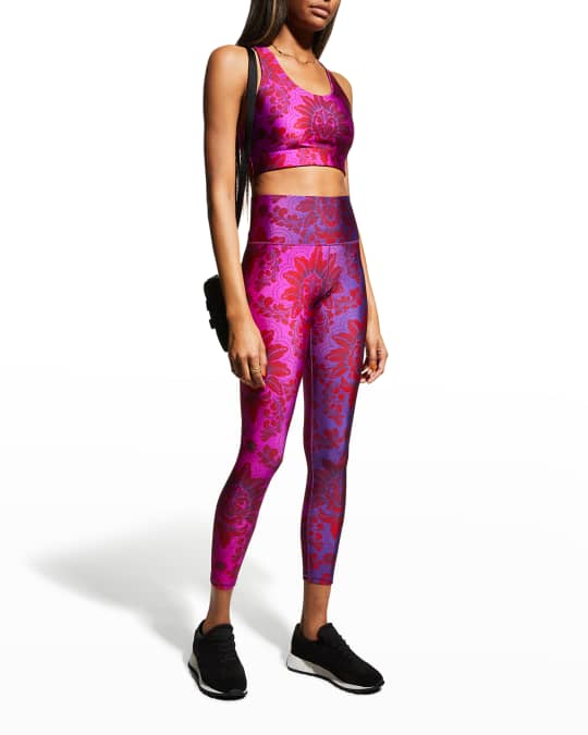 Terez Ruby Damask Hi-Shine Low-Impact Sports Bra | Neiman Marcus