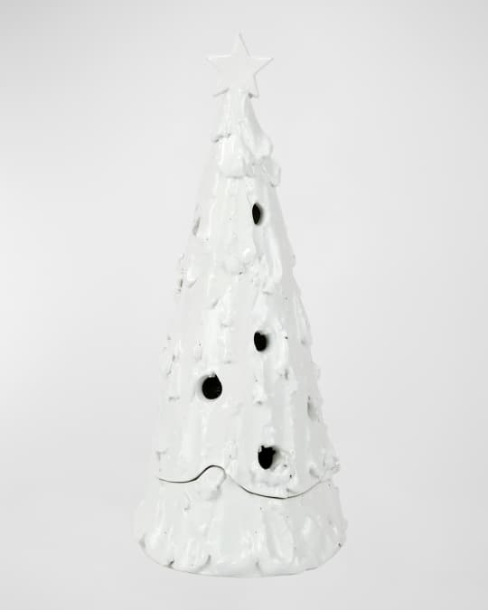 Vietri Foresta Bianca Medium Flocked Tree With Star | Neiman Marcus