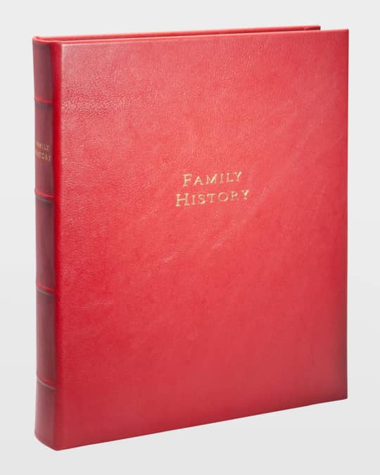 Graphic Image Family History Leather Bound Book | Neiman Marcus