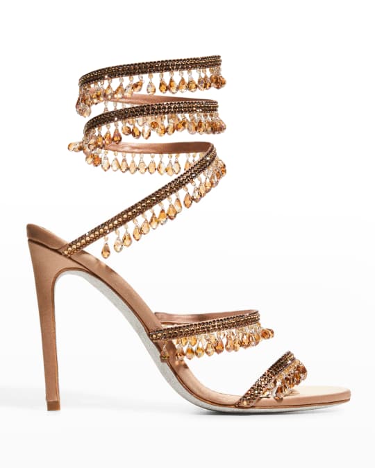 Rene Caovilla 105mm Chandelier Snake Stiletto Sandals | Neiman Marcus