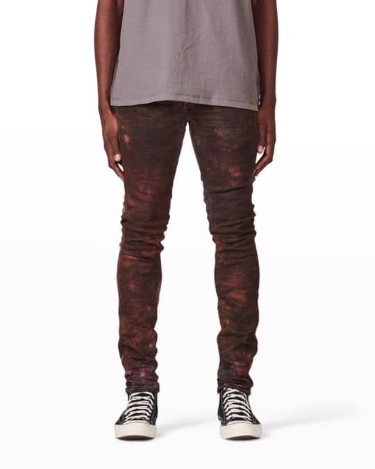 PURPLE Men's Rusted Multicolor Skinny Jeans | Neiman Marcus