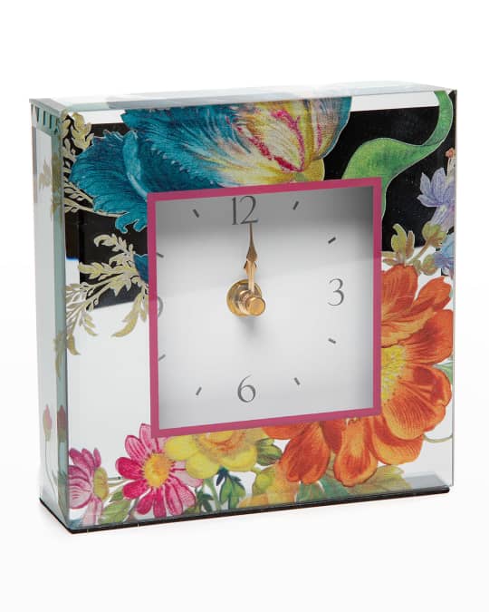 MacKenzie-Childs Flower Market Reflections Desk Clock | Neiman Marcus