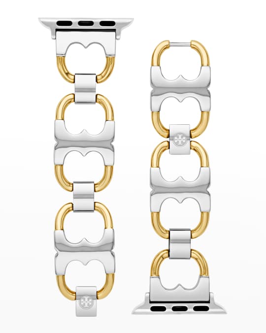 Tory Burch Doublet-Link Stainless Steel Apple Watch Bracelet in Two ...