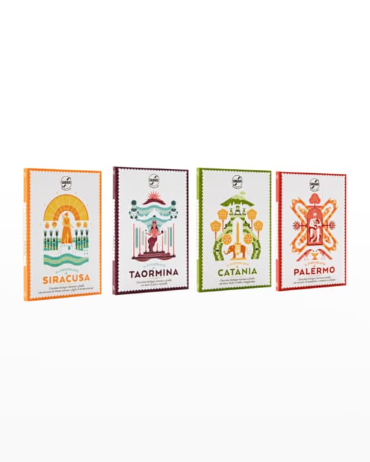 Sabadi Cities of Sicily Organic Modica Chocolate, Set of 4 | Neiman Marcus