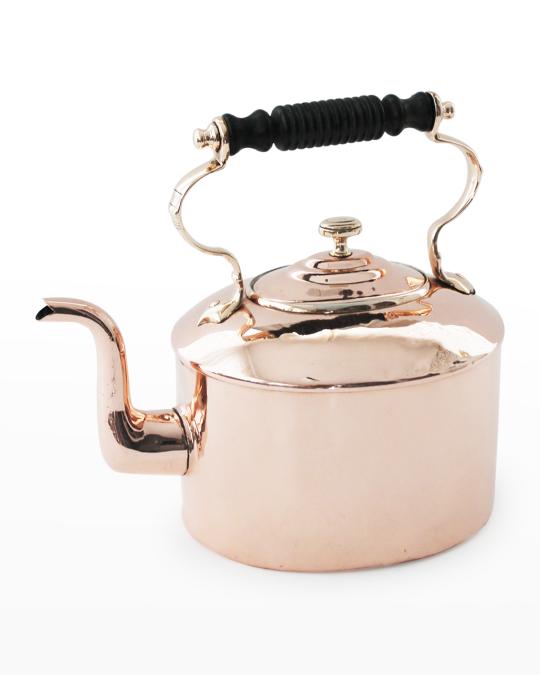 Coppermill Kitchen Antique English Tea Kettle With Ebony Handle, Late ...