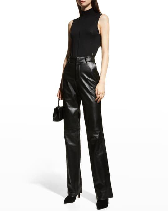 Amiri Distressed Mock-Neck Cashmere Shell | Neiman Marcus