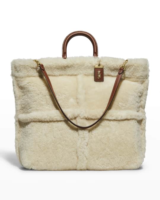 Coach Rogue Shearling Tote Bag | Neiman Marcus