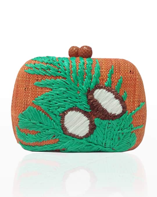 Serpui Lolita Bem Coconut Straw Clutch Bag | Neiman Marcus