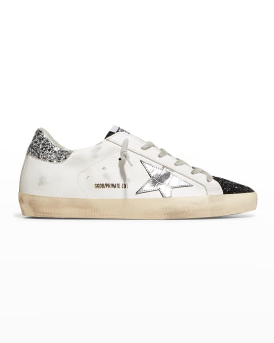 Golden Goose Superstar Leather Glitter Low Top Sneakers