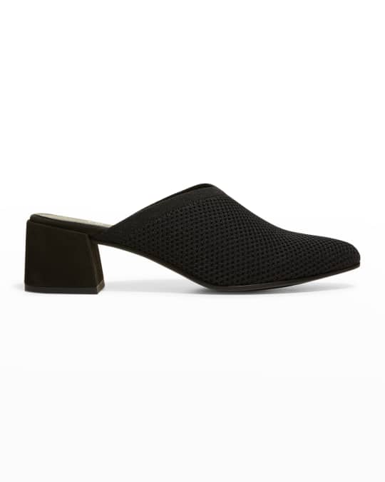 Eileen Fisher Gest Stretch Knit Mules | Neiman Marcus