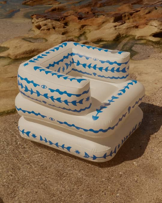 SUNNYLiFE x Daimon Downey Inflatable Lilo Pool Chair | Neiman Marcus