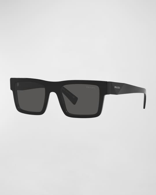 Prada Men's Square Acetate Sunglasses | Neiman Marcus
