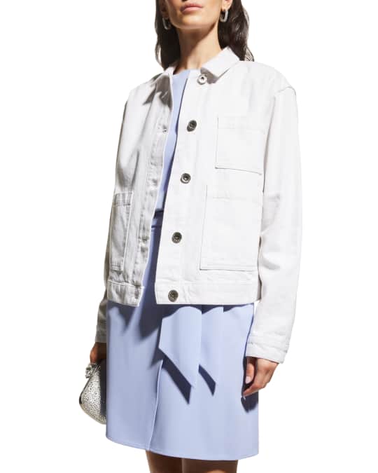 Emporio Armani Cotton-Linen Denim Jacket | Neiman Marcus