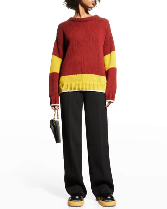 La DoubleJ Boy Two-Tone Oversized Wool Sweater | Neiman Marcus