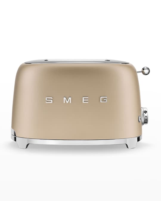 Smeg Two-Slice Toaster, Matte Champagne | Neiman Marcus