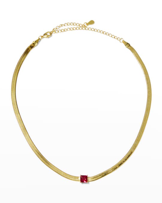 FALLON Gemstone Herringbone Choker | Neiman Marcus