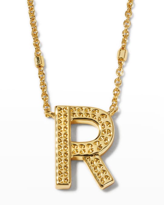 Kendra Scott Letter R Pendant Necklace | Neiman Marcus
