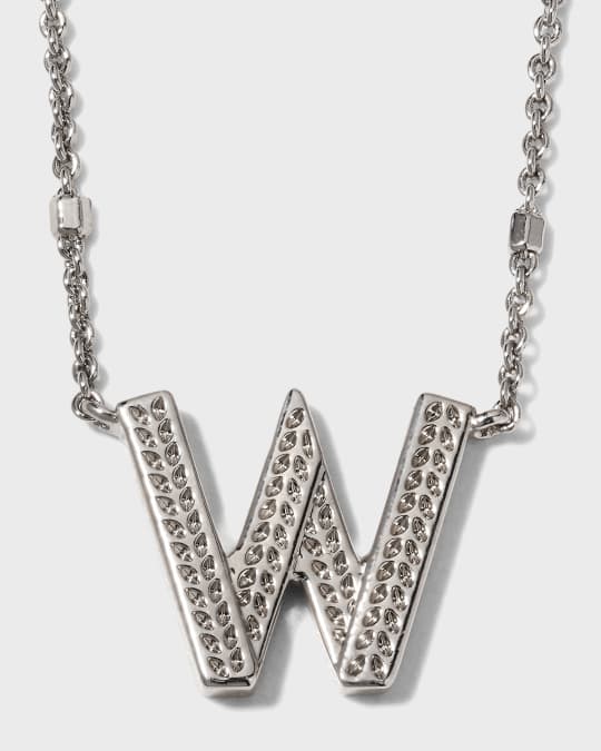 Kendra Scott Letter W Pendant Necklace | Neiman Marcus