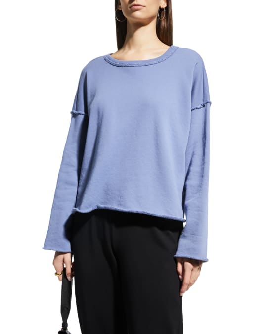 Eileen Fisher Organic Cotton French Terry Box Top | Neiman Marcus