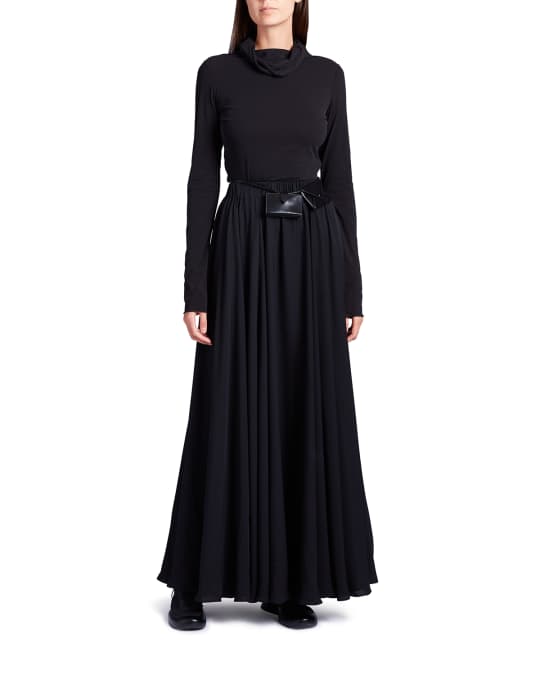 THE ROW Fadia Cowl-Neck Tulle Top | Neiman Marcus