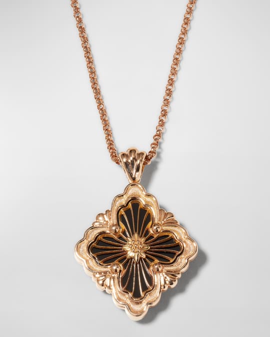 Buccellati Opera Tulle Pendant Necklace with Onyx in 18K Pink Gold ...